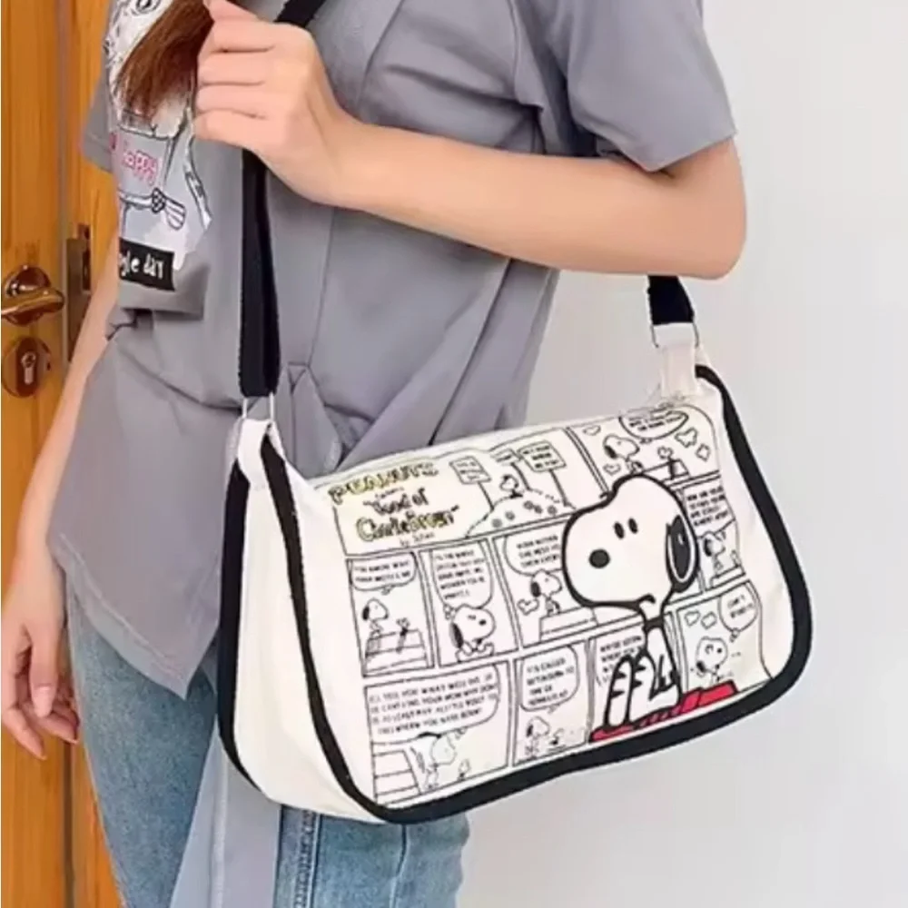 Snoopy | Bags | Snoopy Black And White Crossbody Bag | Poshmark